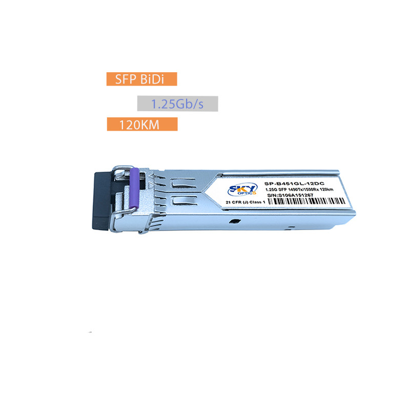 1.25G SMF Simplex LC BIDI SFP โมดูล 120 กม.